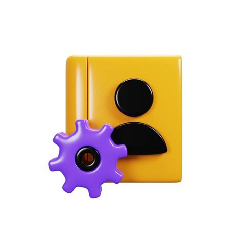 Premium Photo 3d Rendering Contact Setting Icon User Interface Icon Concept