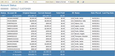Web Access Help Account Status Report