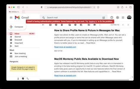 Fix “gmail Is Having Authentication Problems Some Features May Not Work ” Error