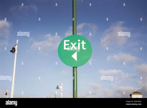 Car Park Exit Sign Stock Photo Alamy