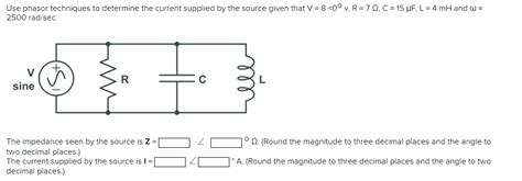 Solved Use Phasor Techniques To Determine The Current Chegg Com