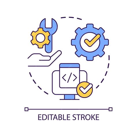 premium vector maintaining source code concept icon