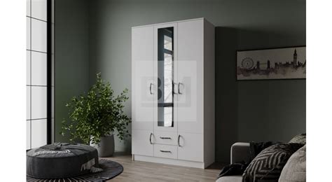 Распашной шкаф Ронда ШК 3 Белый трехдверный с ящиками купить недорого с доставкой в Москве