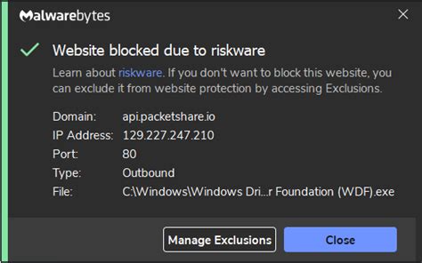 I Added This File To Exclusion It Is Still Being Shown As Riskware Is