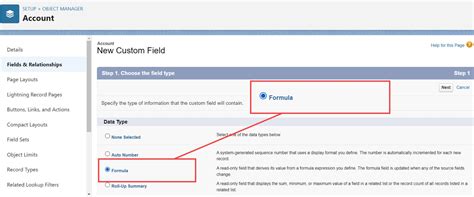 Text Formula Field Salesforce