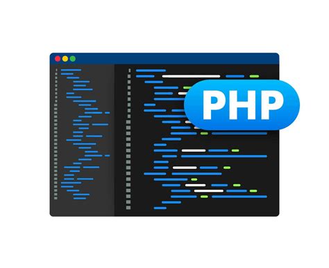 PHP Programming Language Website Development Coding Vector Stock Illustration 29340058