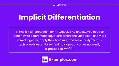 Unit 32 Implicit Differentiation Notes And Practice Questions Ap® Calculus
