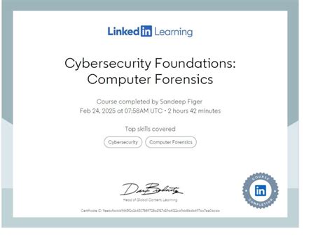 Sandeep Figer On Linkedin Cybersecurity Foundations Computer Forensics Its Amazing To See The…