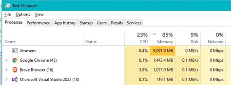 How To Solve Vmmem Consuming Ungodly Amounts Of Ram When Running Wsl