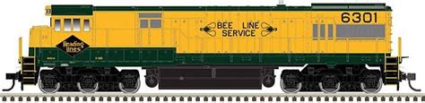 Atlas Ge U30c Phase I Standard Dc Master R Silver Reading 6301 Green Yellow Bee Line