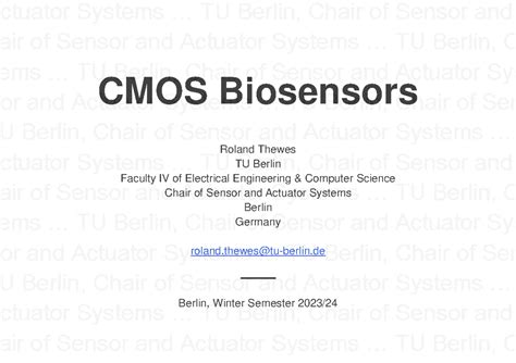 Cmos Biosensors Winter 2023 24 Chapter 3 V 2023 10 30 Handouts Roland