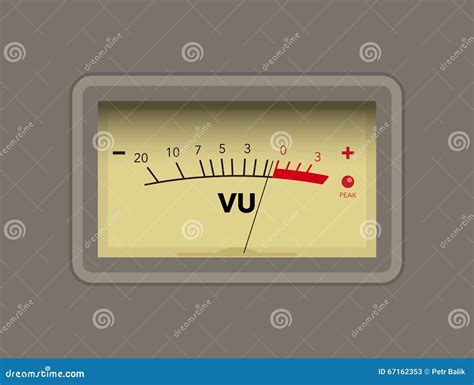 Volume Unit Vu Meter Stock Vector Illustration Of Level