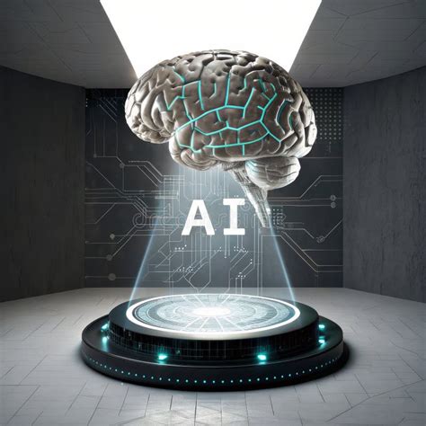 Ai Brain 3d Render Futuristic Concept Circuit Background Artificial Intelligence Machine