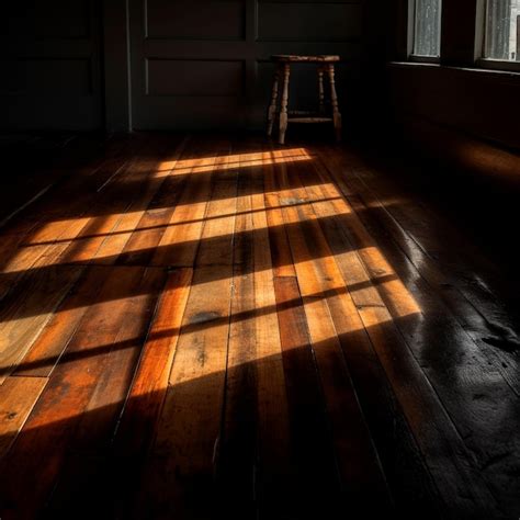 Premium Ai Image Brown Wooden Floor