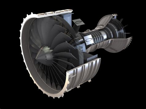 Aircraft Turbofan Engine 3d Model Cgtrader