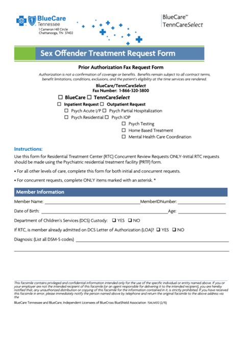 Fillable Sex Offender Treatment Request Form Printable Pdf Download