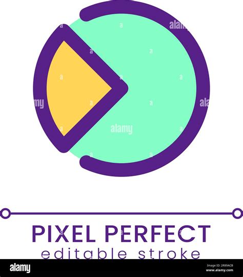 segment chart pixel perfect rgb color ui icon stock vector image and art