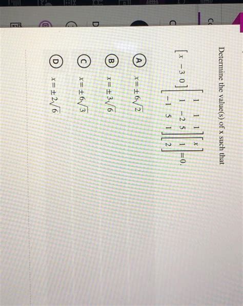 Solved Determine The Value S Of X Such That Chegg Com