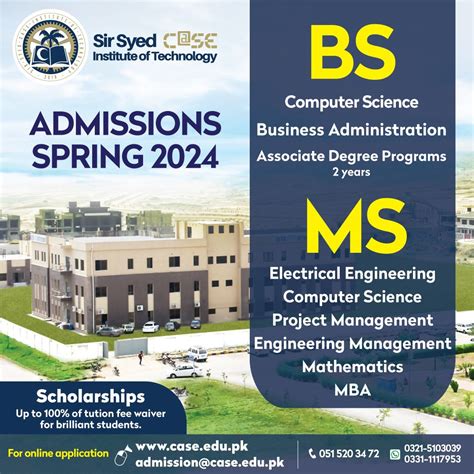 Sir Syed Case Institute Of Technology On Linkedin Admissions Are Open