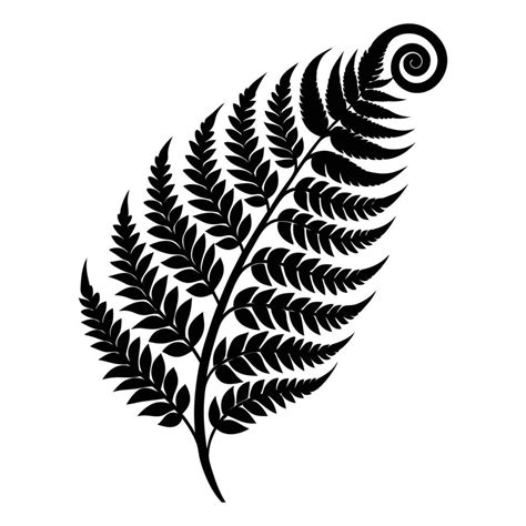 Curly Fern Frond Silhouette Simple Design 47491307 Vector Art At Vecteezy
