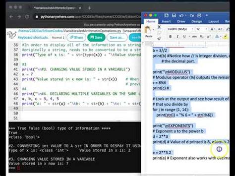 Introduction To Python 6 Declaring Variables And Arithmetic