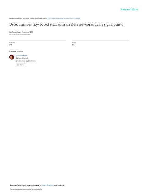 detecting identity based attacks in wireless netwo pdf computer
