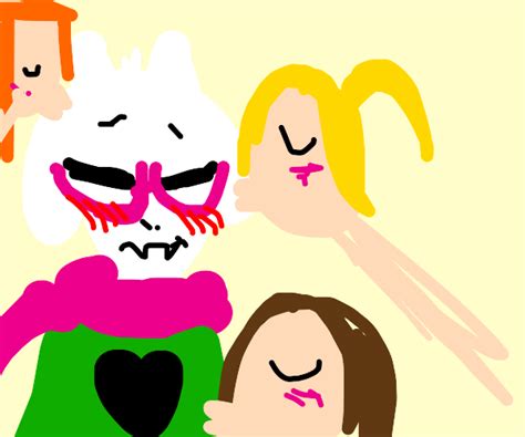 Girls Kiss Ralsei Drawception