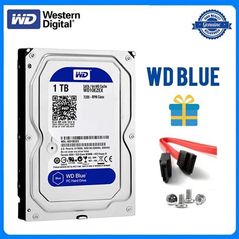웨스턴 디지털 내장 하드 드라이브 디스크 Wd 블루 1tb 35 인치 7200rpm 64m 캐시 Sata Iii