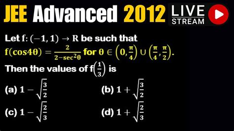 PYQ JEE Advanced Shivangmathsacademy Trigonometricfunctionsclass YouTube