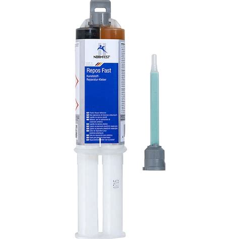 Plastic Repair Adhesive 2K Repos Fast 90 Seconds 25ml With 4 Nozzles