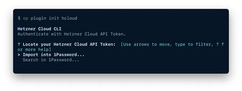 Use 1Password To Authenticate Hcloud With Biometrics 1Password Developer