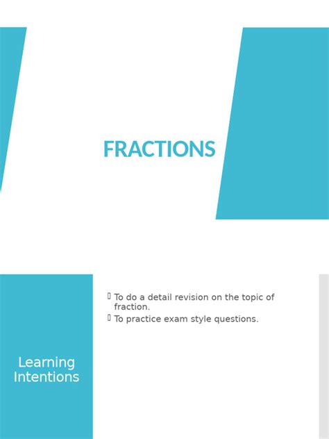 Fractions Gcse Pdf