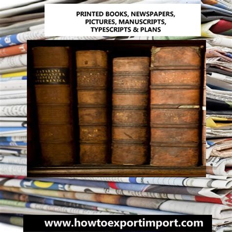 6 Digit Hs Codes Chapter 49 Printed Books Newspapers Pictures