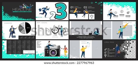 Infographic Header Powerpoint Camera People Develop Stock Vector