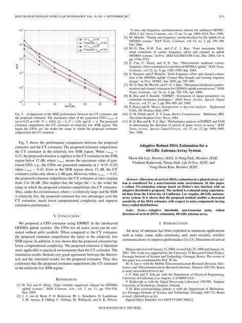 PDF Adaptive Robust DOA Estimation For A GHz Antenna Array System