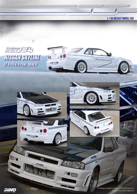 Inno Models Inno64 1 64 Nissan Skyline Gt R R34 R Tune Mines