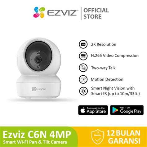 Ezviz C6n Smart Cctv Wifi 360 Pan Tilt Ip Camera 4mp Lazada Indonesia
