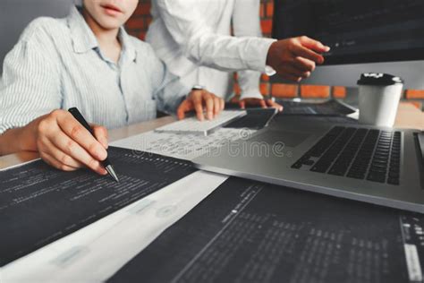 Developing Programmer Reading Computer Codes Development Website Design And Coding Technologies
