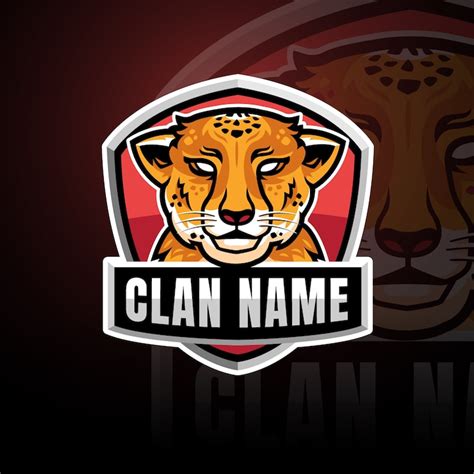 손으로 그린 치타 로고 템플릿 무료 벡터