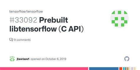 prebuilt libtensorflow c api · issue 33092 · tensorflow tensorflow