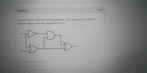 Solved Find The Boolean Expression For The Gate Below Use