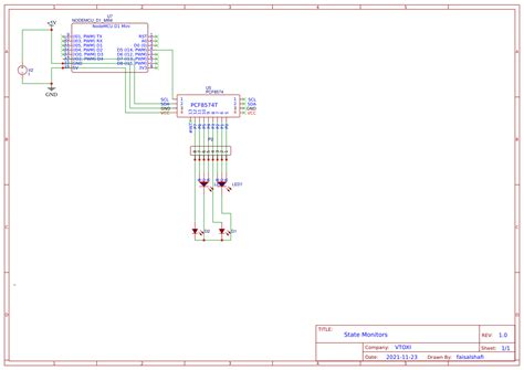 ESP32 I2C 24pin PCF8574 OSHWLab