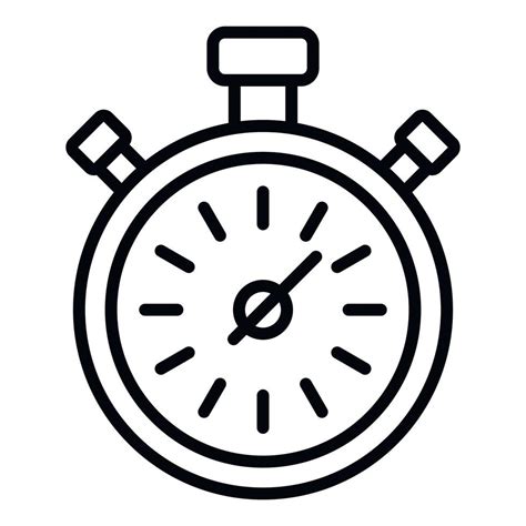 Stopwatch Icon Outline Style 15551276 Vector Art At Vecteezy