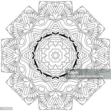 손으로 그린 착 색 페이지를 위한 원형 장식 낙서 드로잉에 대한 스톡 벡터 아트 및 기타 이미지 낙서 드로잉 만다라 벡터 Istock