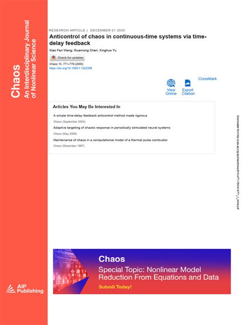Anticontrol Of Chaos In Continuous Time Systems Via Time Delay Feedback