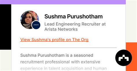 sushma purushotham lead engineering recruiter at arista networks