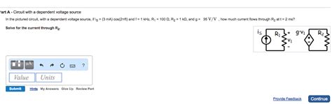 Solved Circuit With A Dependent Voltage Source In The Chegg Com