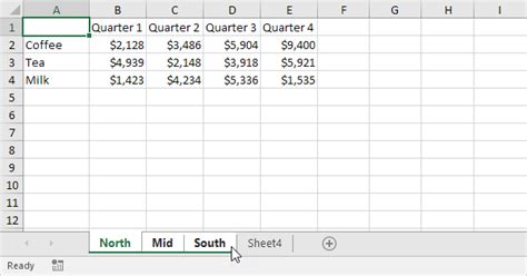 Group Excel Worksheets