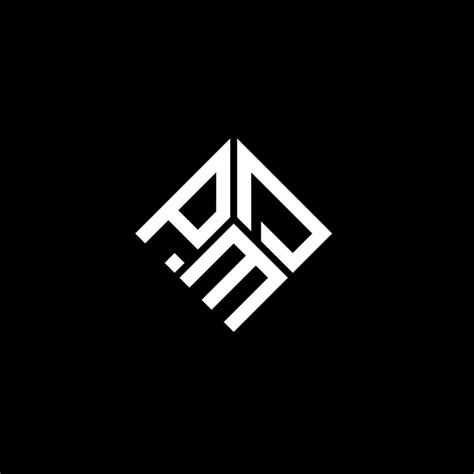 Pmd Letter Logo Design On Black Background Pmd Creative Initials