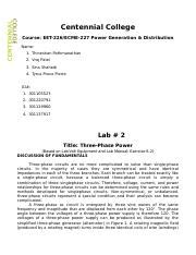 Understanding Three Phase Power Circuits In Power Generation Course Hero